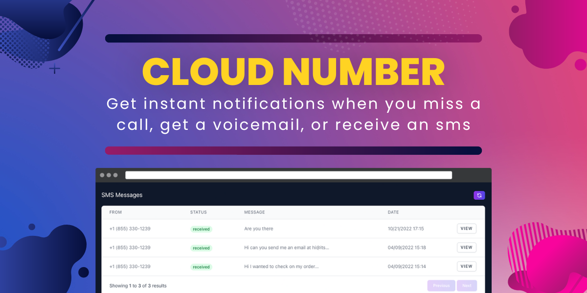 Notifications - Cloud Number